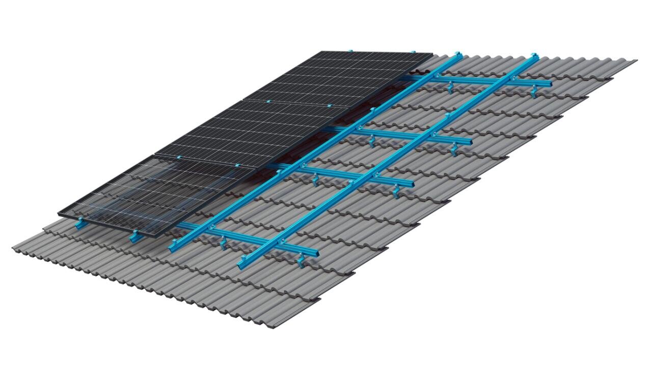 Das S:FLEX PV-Schrägdachgestell für besonders schwere Fälle